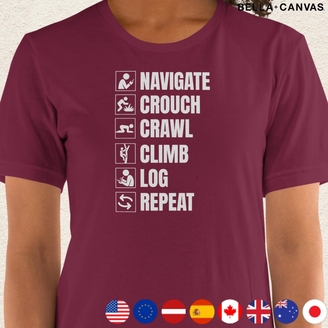 Geocaching Shirt With Step-by-step Treasure Hunt Graphic Outdoor ...