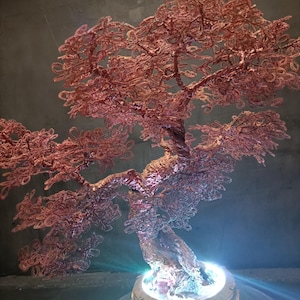 LED Illuminated Copper and Brass Bonsai Sycamore Tree - Etsy