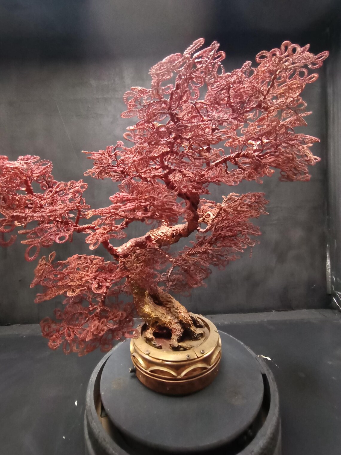 LED Illuminated Copper and Brass Bonsai Sycamore Tree - Etsy