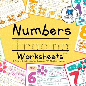 Tracing Letters, Lines, Alphabet & Numbers Worksheet Bundle - Etsy
