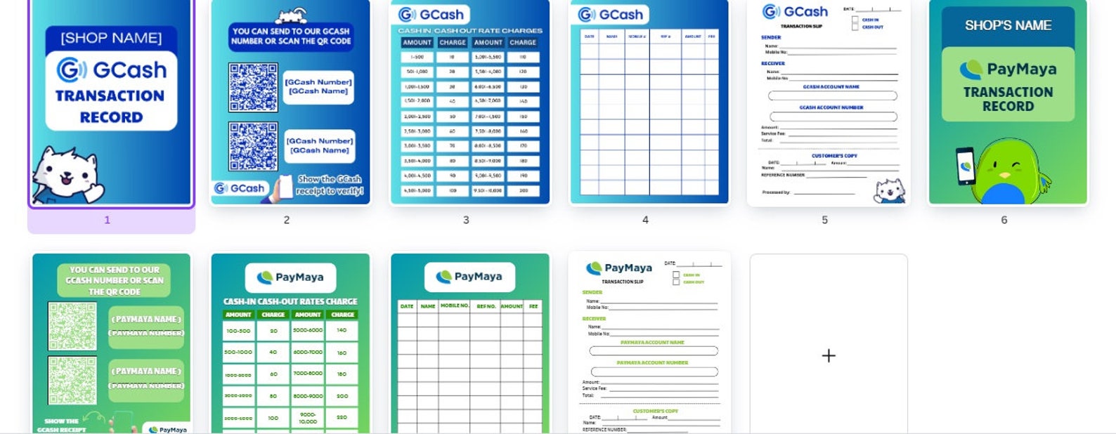 Gcash & Paymaya Transaction Record Editable - Etsy