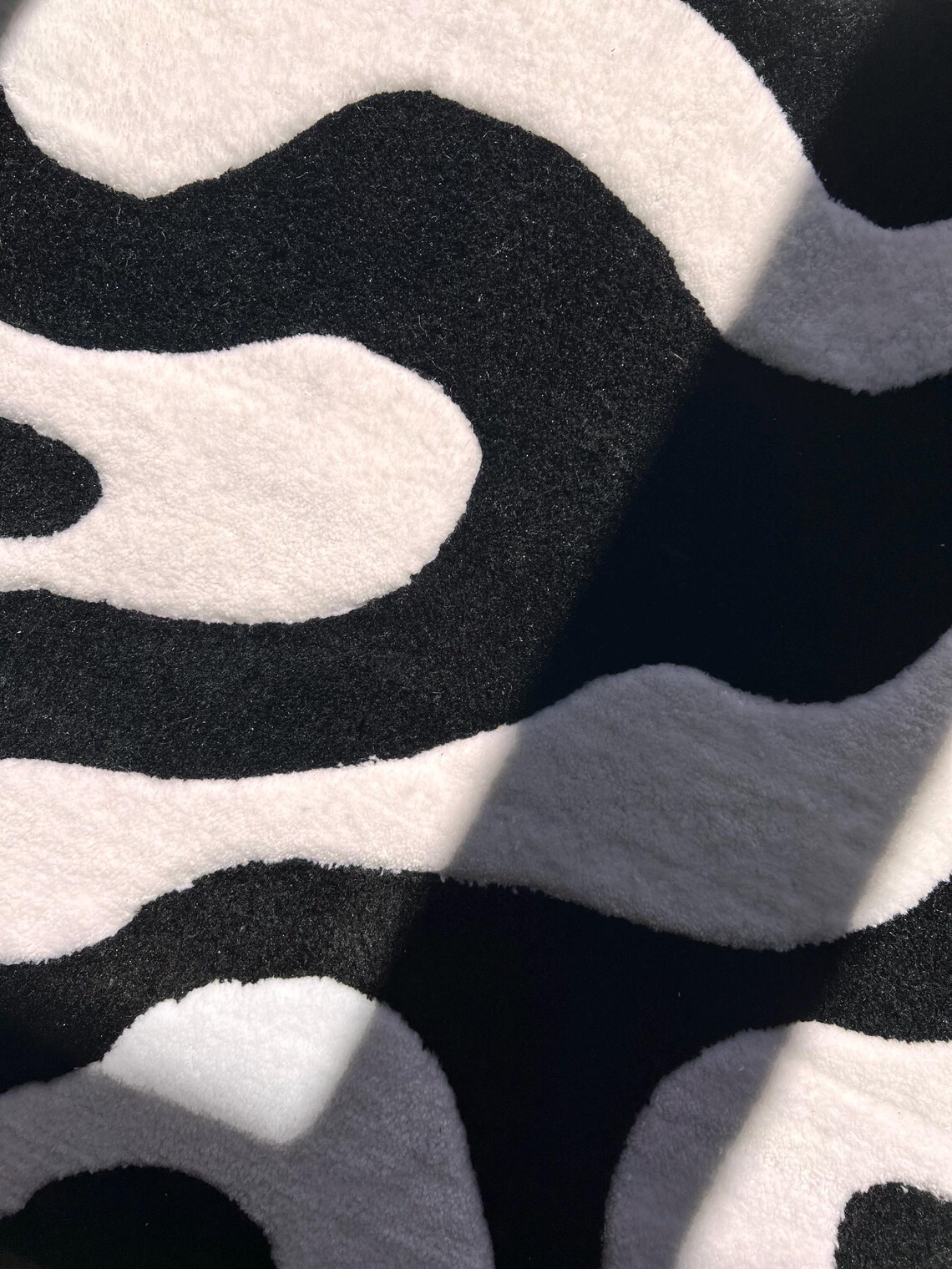 Zebra/black and White Tufting Rug - Etsy