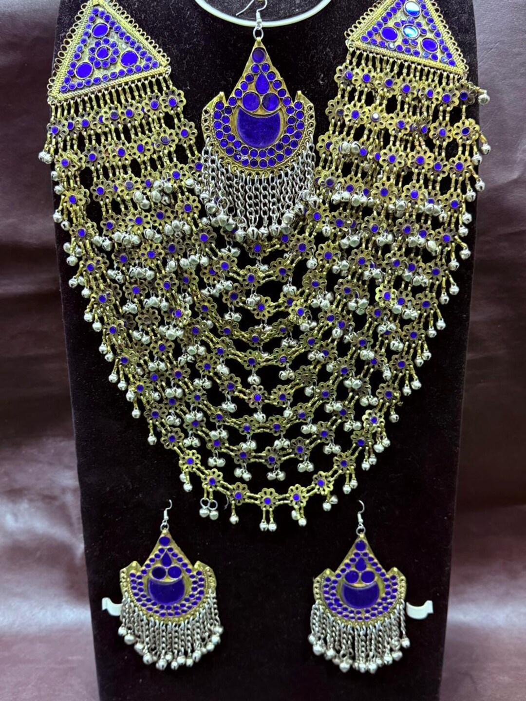 Afghan Long Chain Kochi Neckles ,headpiece and Earing for Women - Etsy