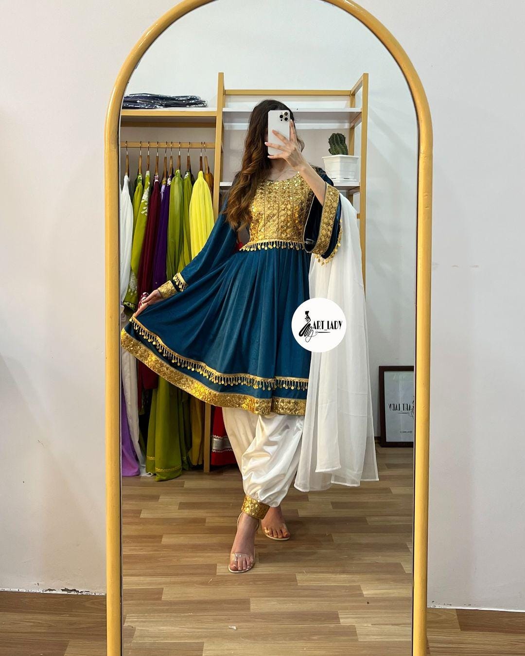 Short Afghan Kochi Wedding Party Indian Dress for Women - Etsy