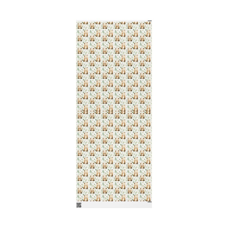 Baby Shower Wrapping Paper Teddy Bear Gift Wrap Newborn Gift Design ...