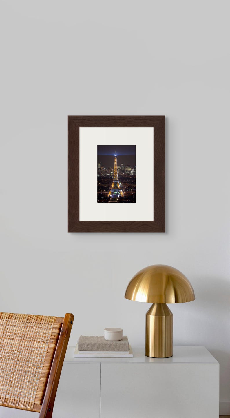 Eiffel Tower Paris Night Photography Sparkling Lights Cityscape Wall ...