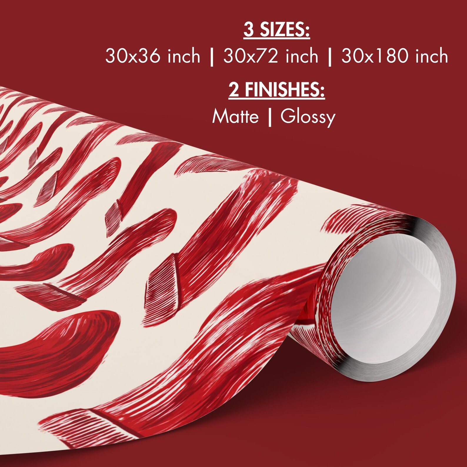 Classic Christmas Wrapping Paper Roll Red and Cream Stockings ...