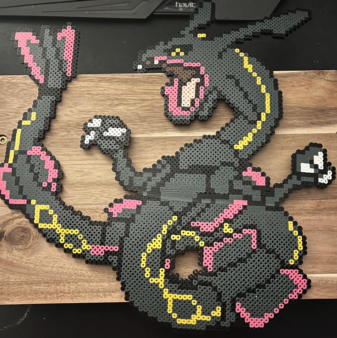 Pokémon Shiny Rayquaza Bead Art - Etsy