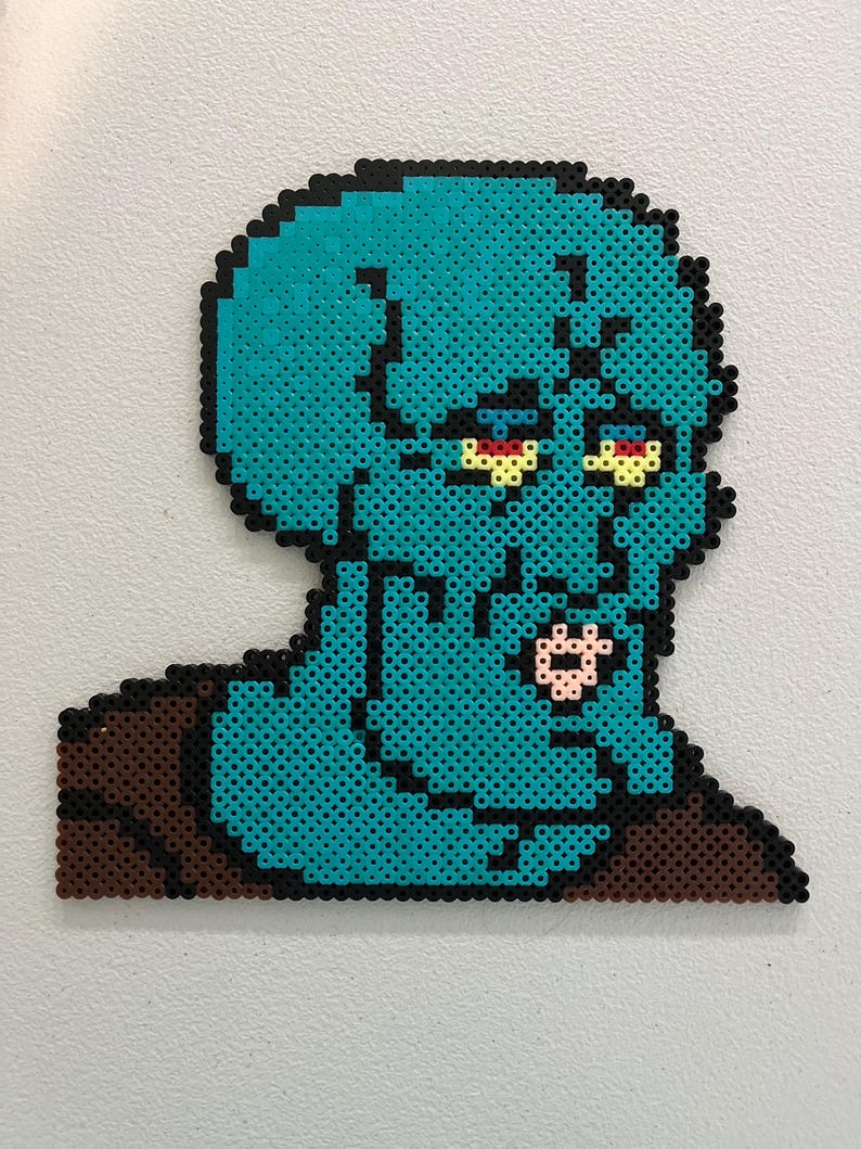 Handsome Squidward Bead Art - Etsy