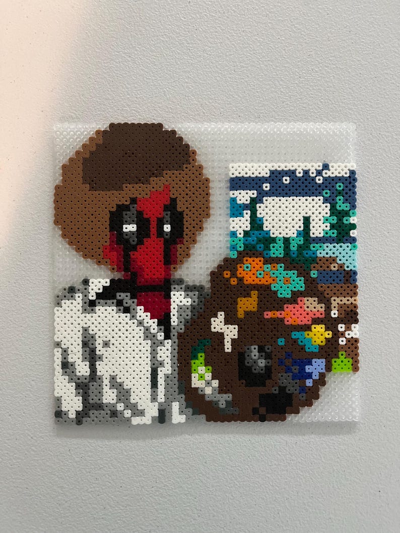 Deadpool Bob Ross Bead Art - Etsy