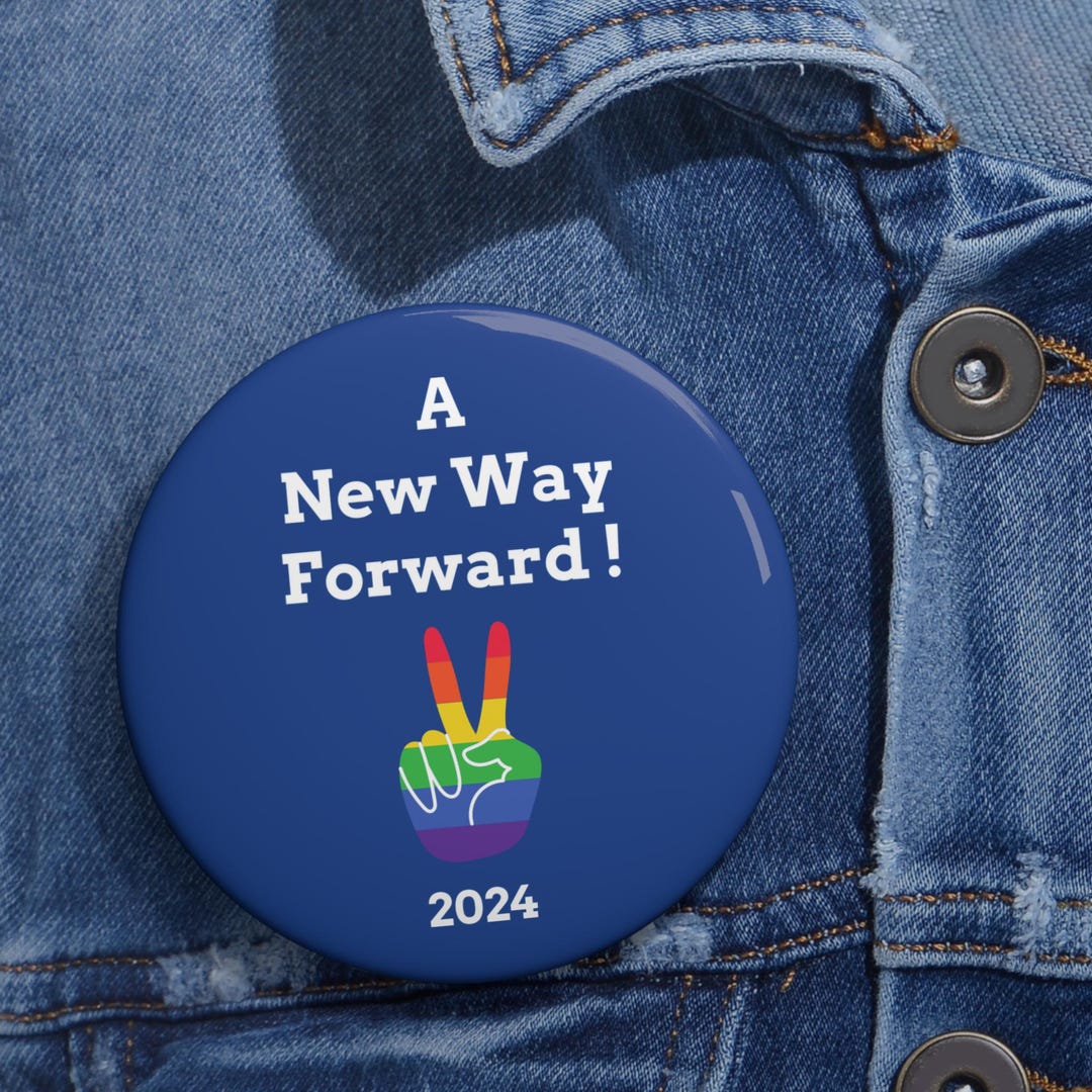 A New Way Forward Political Pin Buttons, Kamala Harris 2024, Custom ...