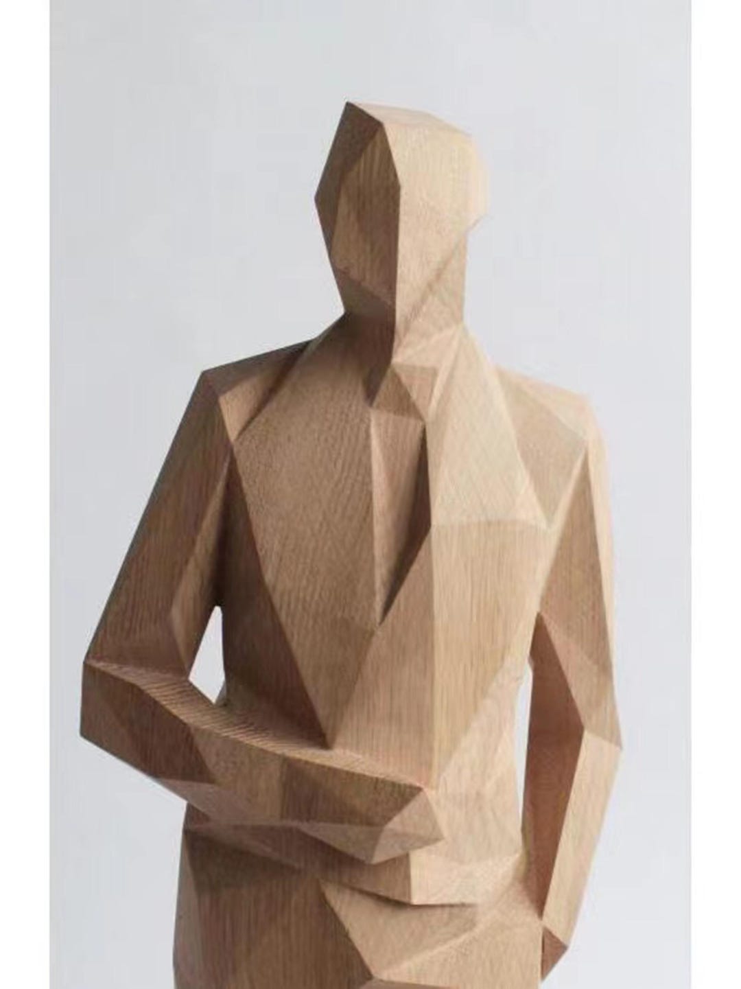 Hand Carved Birch Figure Bust Sculpture - Etsy