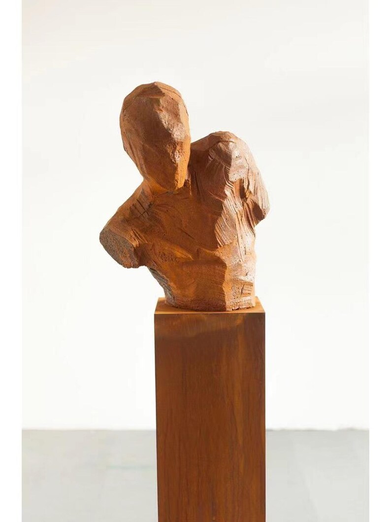 Hand Carved Birch Figure Bust Sculpture - Etsy