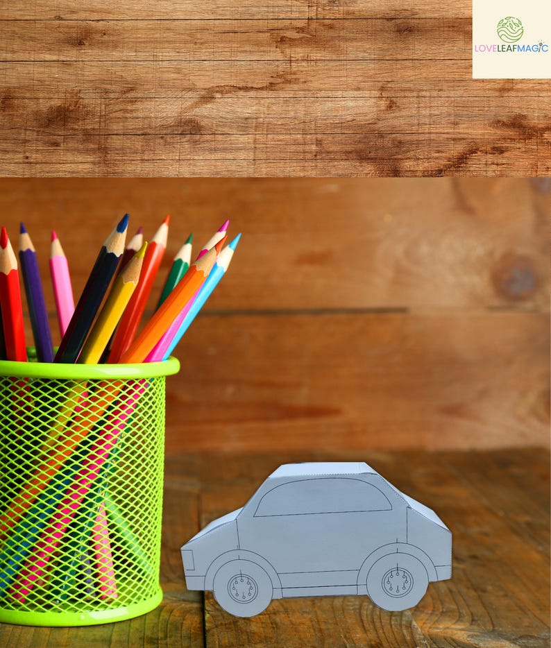 Printable 3D Car Papercraft Template PDF – DIY Paper Vehicle Model Kit ...