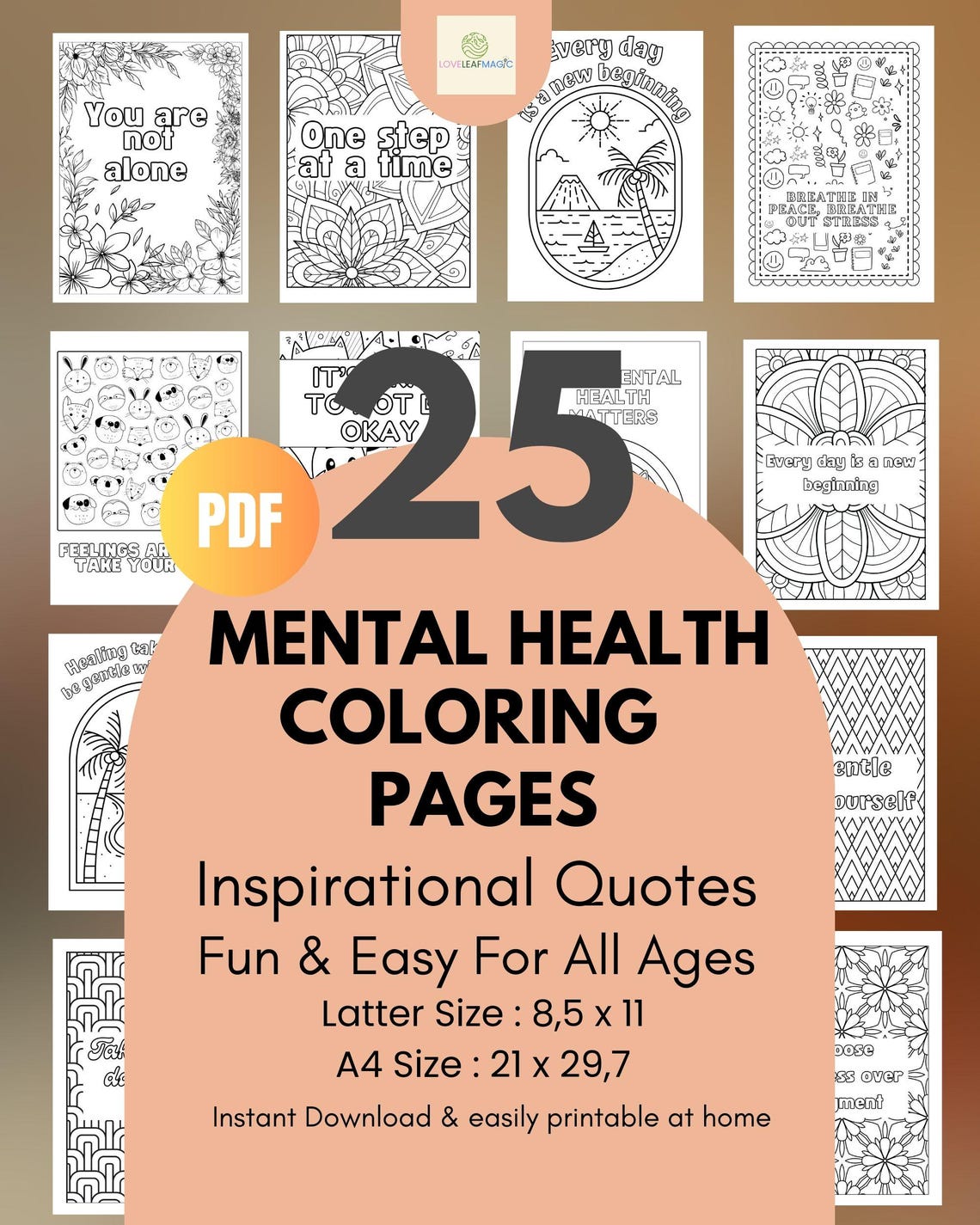 25 Mental Health Coloring Pages | Inspirational Motivational Quotes ...