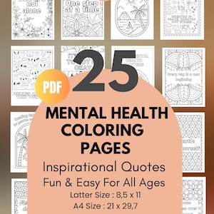 25 Mental Health Coloring Pages | Inspirational Motivational Quotes ...