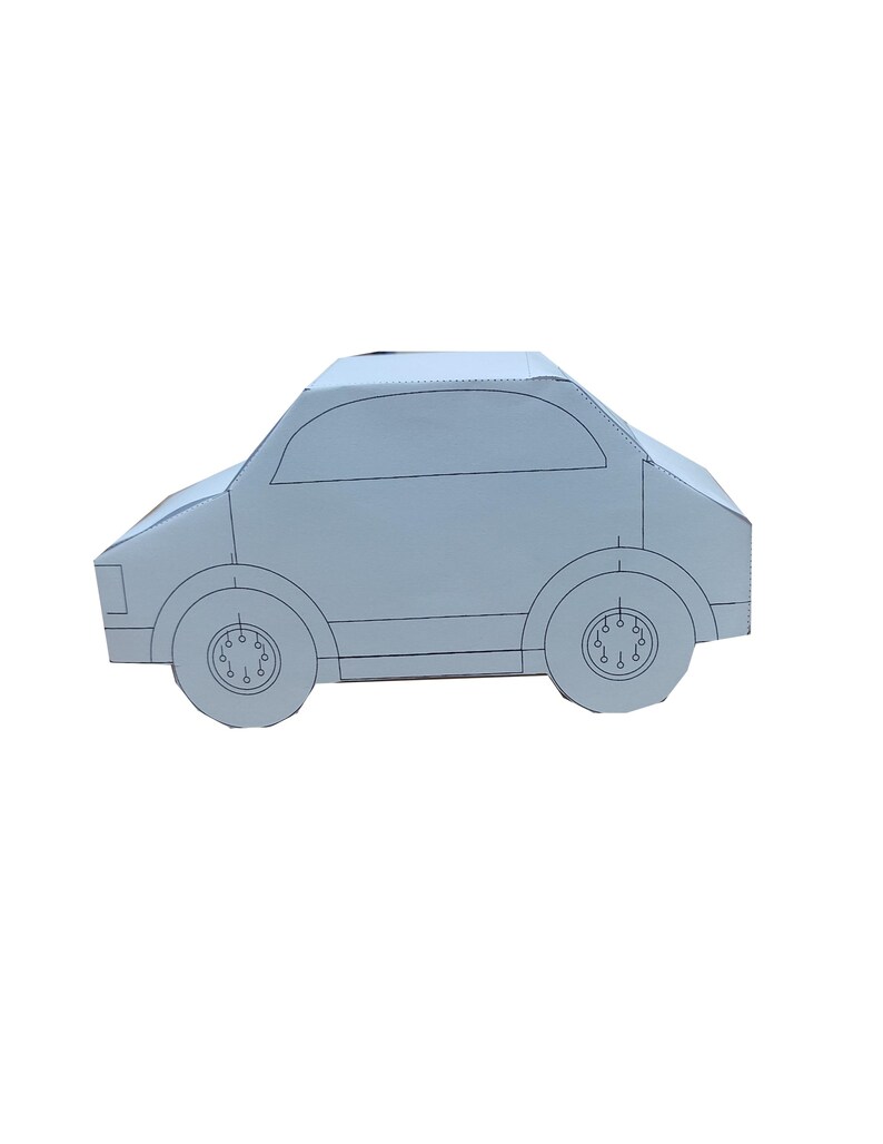 Printable 3D Paper Car Model PDF – DIY Low-poly Vehicle Craft Kit for ...