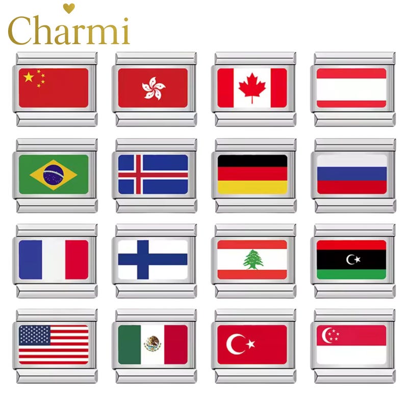 9mm Italian Flag Charms - Etsy