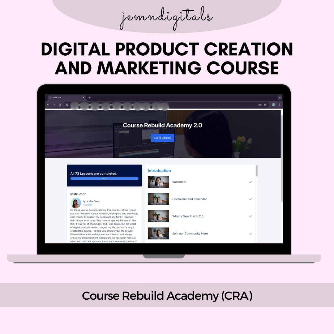 Digital Product Creation and Marketing Course Course Rebuild Academy ...