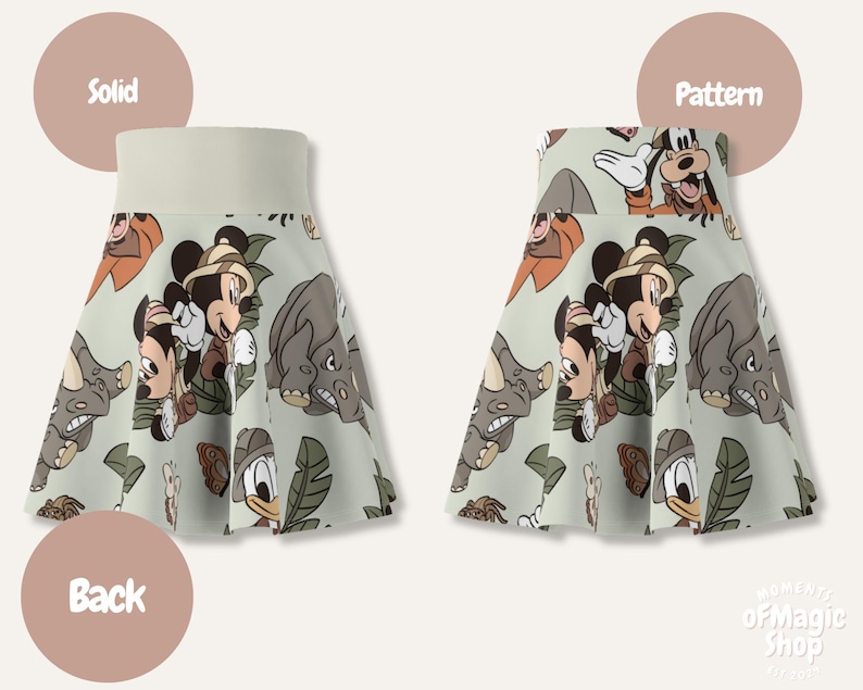 Kingdom Mouse Gang Inspired Run Skirt | Women's Magical Skater Skirt - Etsy