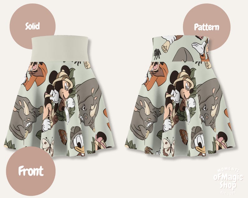 Kingdom Mouse Gang Inspired Run Skirt | Women's Magical Skater Skirt - Etsy