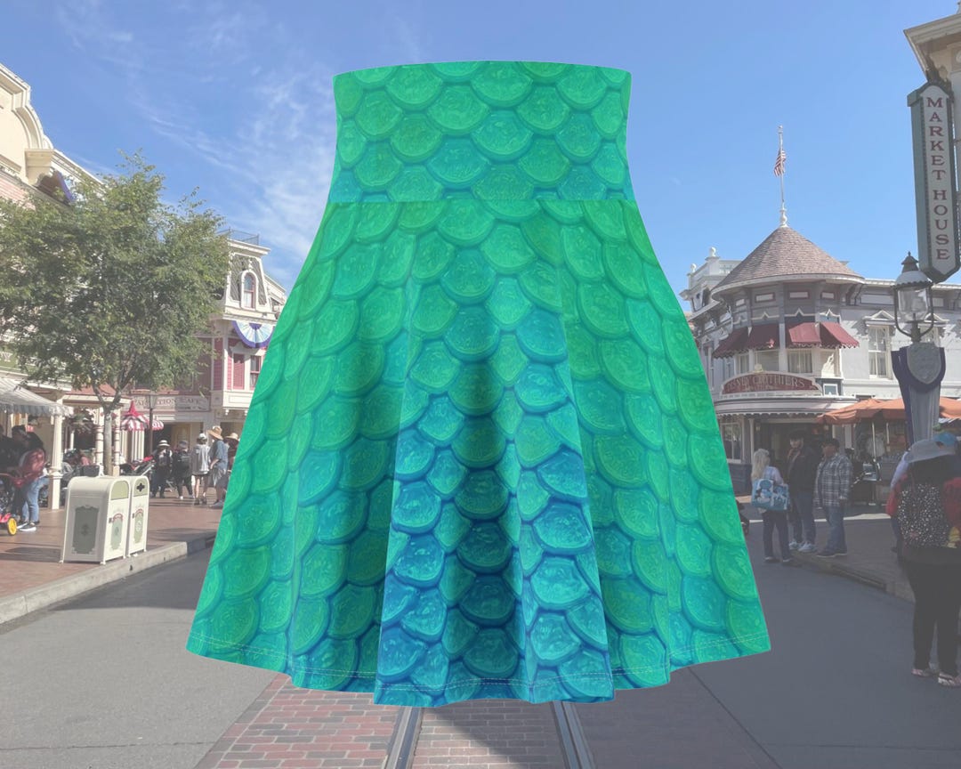 Blue and Green Mermaid Scales Running Skirt - Etsy