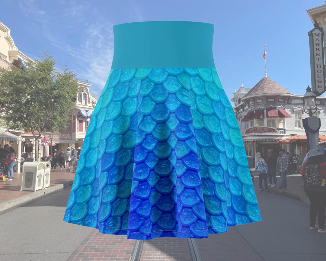 Blue Mermaid Scales Running Skirt - Etsy