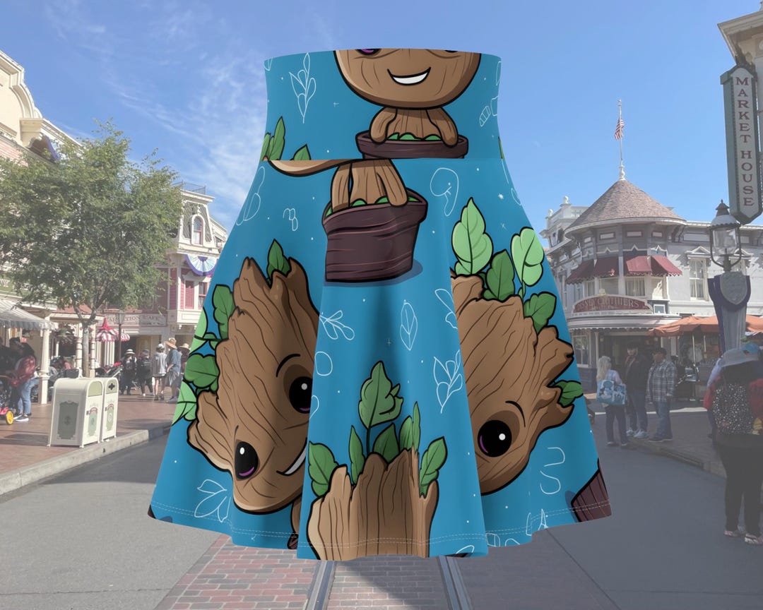 Light Blue Baby Groot Running Skirt - Etsy
