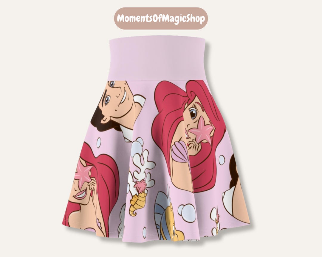 Purple Mermaid & Friends Run Skirt | Women's Magical Skater Skirt - Etsy
