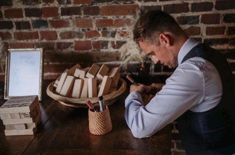 Printable Wedding Jenga Guest Book Sign | Jenga Game Sign | Alternative ...