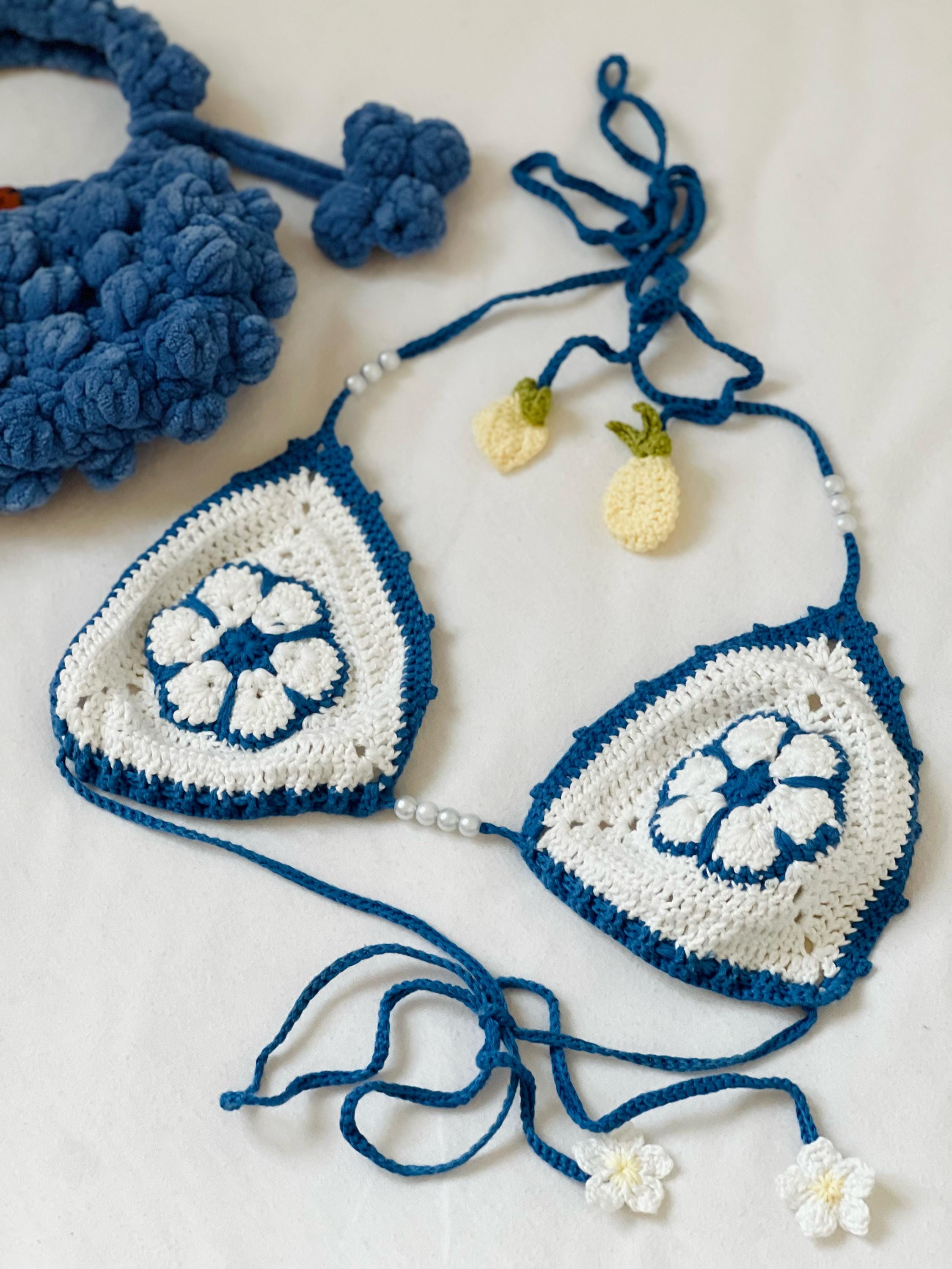 Portofino Crochet Bikini Top PDF Pattern, Italy Style, Lemon & Flower ...