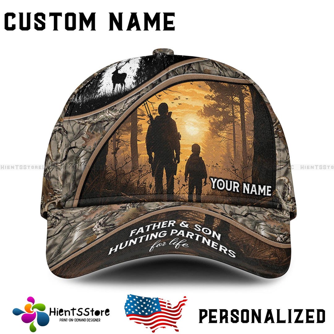 Custom Name Father & Son Hunting Partners Cap - Custom Camo Hats for ...