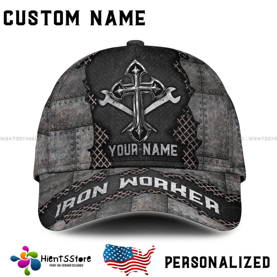 Custom Name Ironworker Hat – Personalized Structural Iron Worker Cap ...