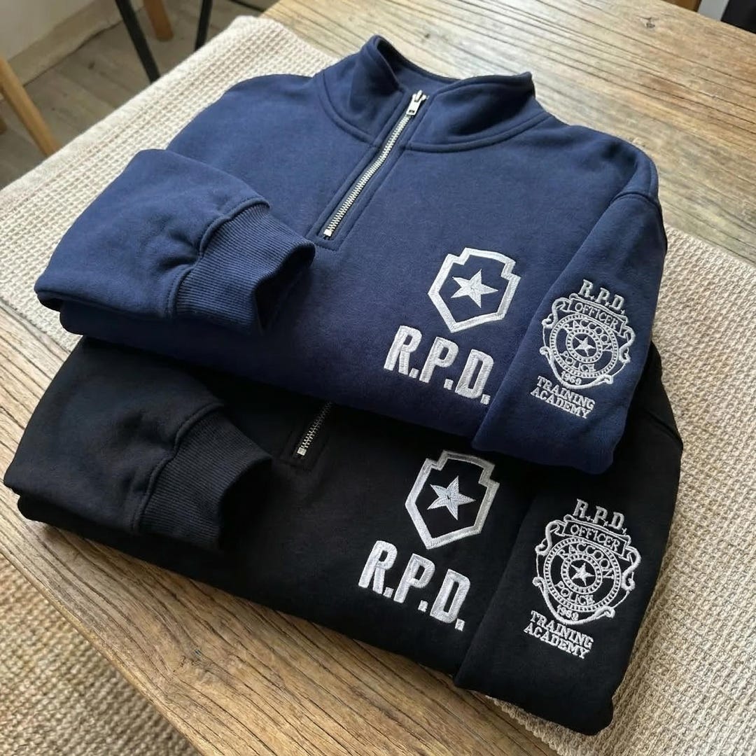 Resident Evil RPD Raccoon Police Department Embroidered Zip Quarter ...