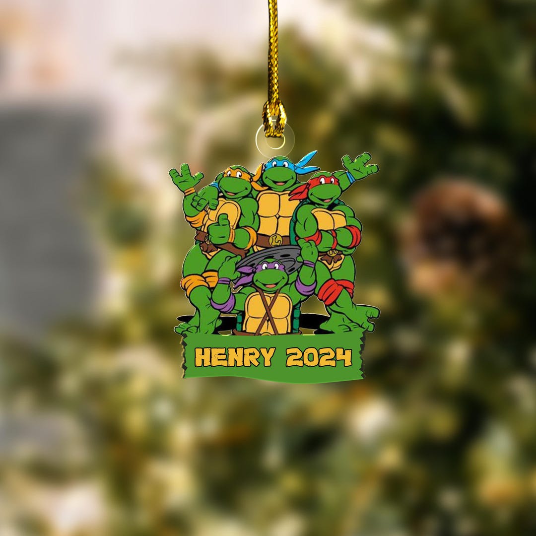 Personalized Ninja Turtles Christmas Ornament, Custom Ninja Turtle Xmas ...