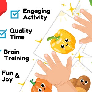 Vegetables Matching Cards, Printable Matching Game for Toddlers & Kids ...