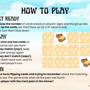 Printable Pirate Memory Game & Treasure Map - Fun Matching Activity for ...