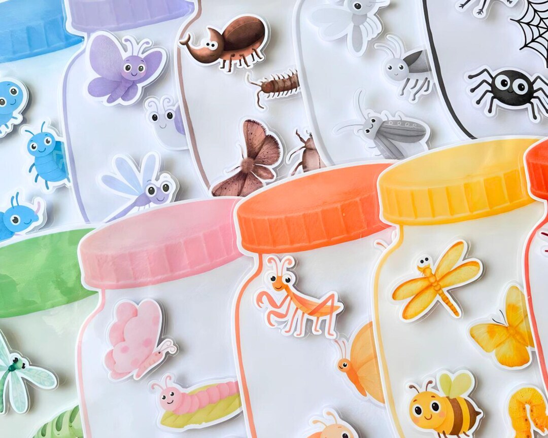 Bugs in Jars Color Sorting Activity: Preschool Learning Game (PDF ...