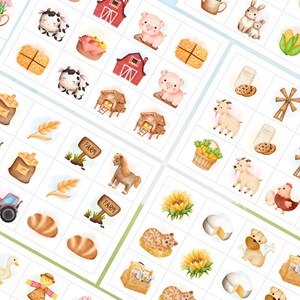 Printable Farm Memory Game – Fun Animal Matching Activity for Kids (instant Download, PDF) - Etsy