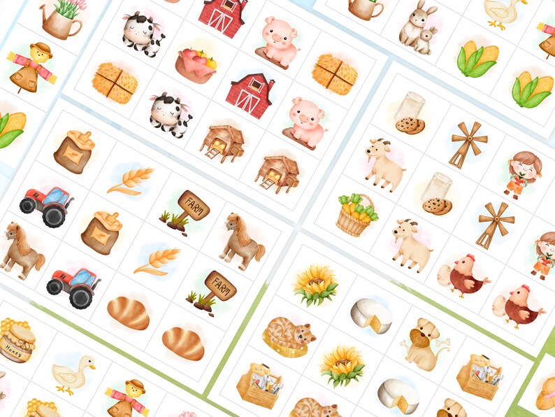 Printable Farm Memory Game – Fun Animal Matching Activity for Kids (instant Download, PDF) - Etsy