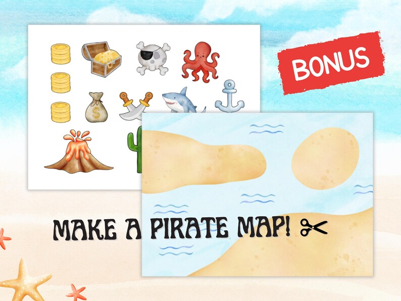 Printable Pirate Memory Game & Treasure Map - Fun Matching Activity for ...