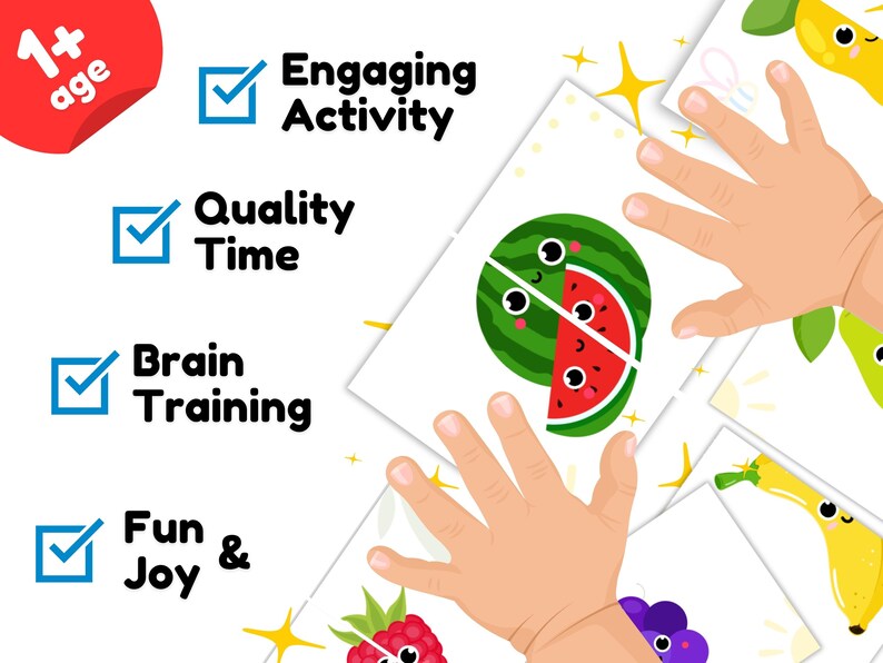 Fruit Matching Game: Printable Puzzle for Toddlers (instant Download ...