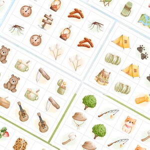 Printable Camping Memory Game - Fun Matching Activity for Kids (instant ...