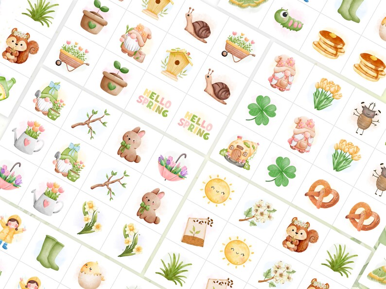 Printable Spring Memory Game, Fun Matching Pairs Activity for Kids ...