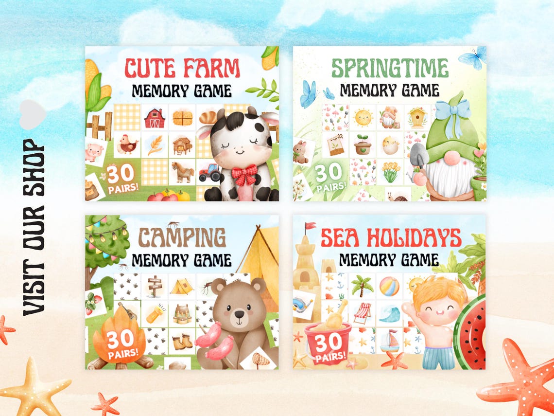 Printable Pirate Memory Game & Treasure Map - Fun Matching Activity for ...