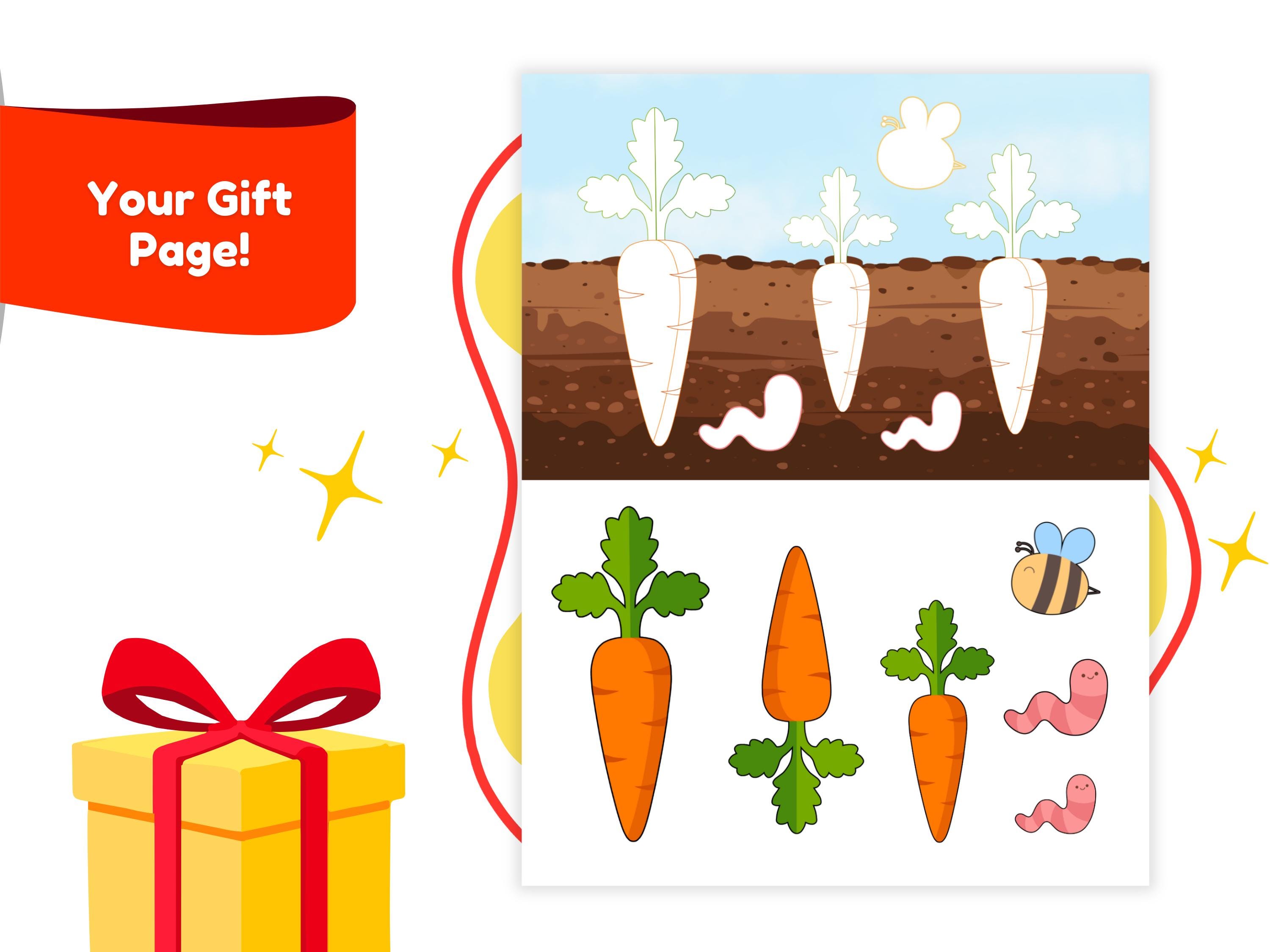 Vegetables Matching Cards, Printable Matching Game for Toddlers & Kids ...