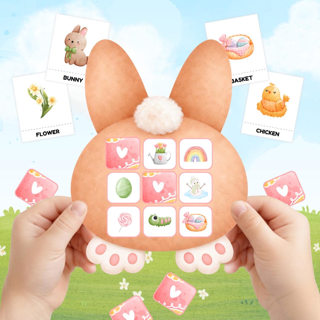 Preschool Easter Bingo Game, Easter Bunny Bingo Cards Printable ...