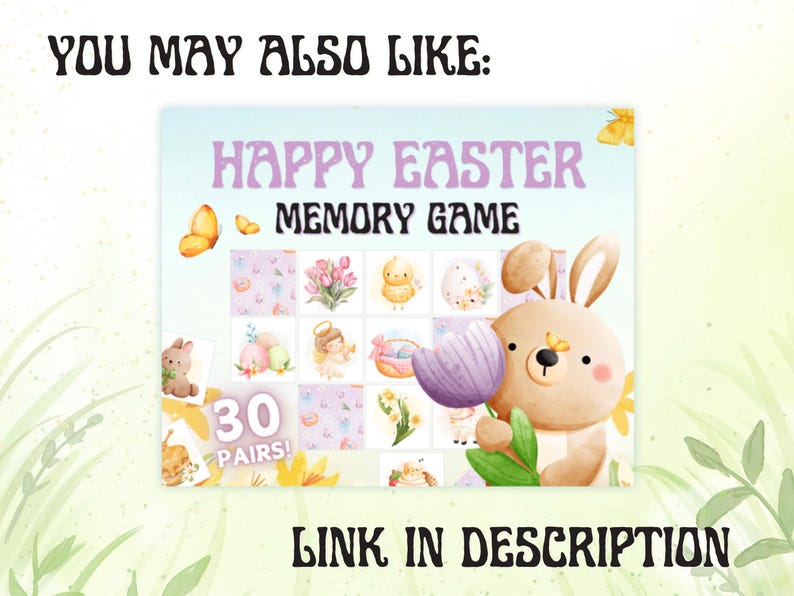 Printable Spring Memory Game, Fun Matching Pairs Activity for Kids ...