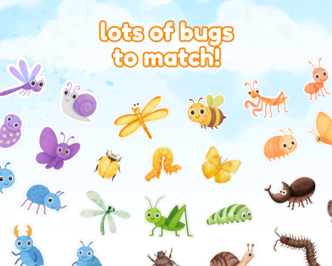 Bugs in Jars Color Sorting Activity: Preschool Learning Game (PDF ...