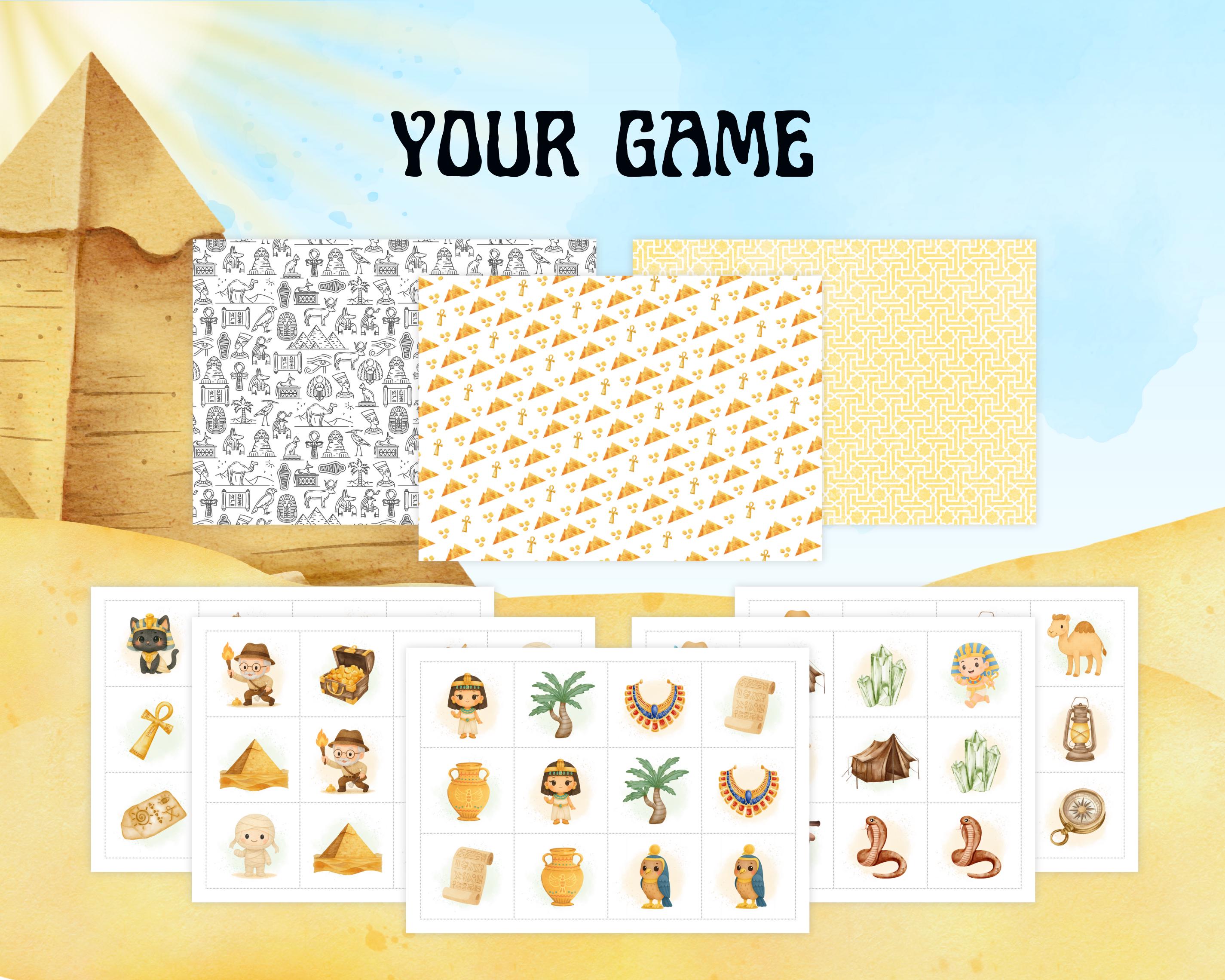 Ancient Egypt Memory Game - Printable Matching Activity for Kids (PDF ...